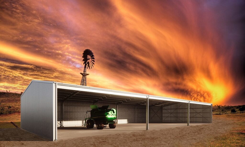 Large Open Front Machinery Shed - Cav Sheds